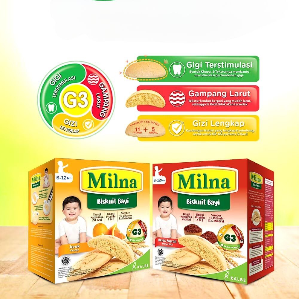 Jual Milna Biskuit Bayi Sehat 6+ Camilan Snack Biscuit Cemilan Selingan ...