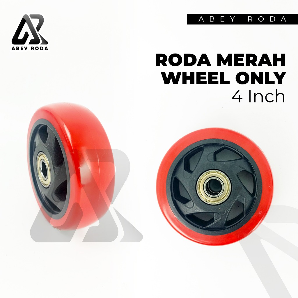 Jual Roda Merah 4 Inch Wheel Only | Shopee Indonesia