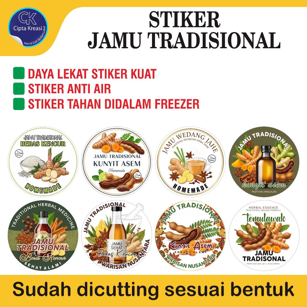 Jual STIKER GELAS CUP DAN BOTOL / STIKER JAMU | Shopee Indonesia