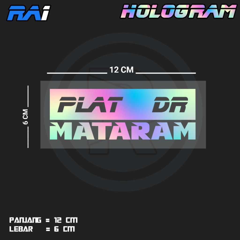 Jual STIKER CUTTING TULISAN PLAT DR MATARAM | RA1 NTB | Shopee Indonesia