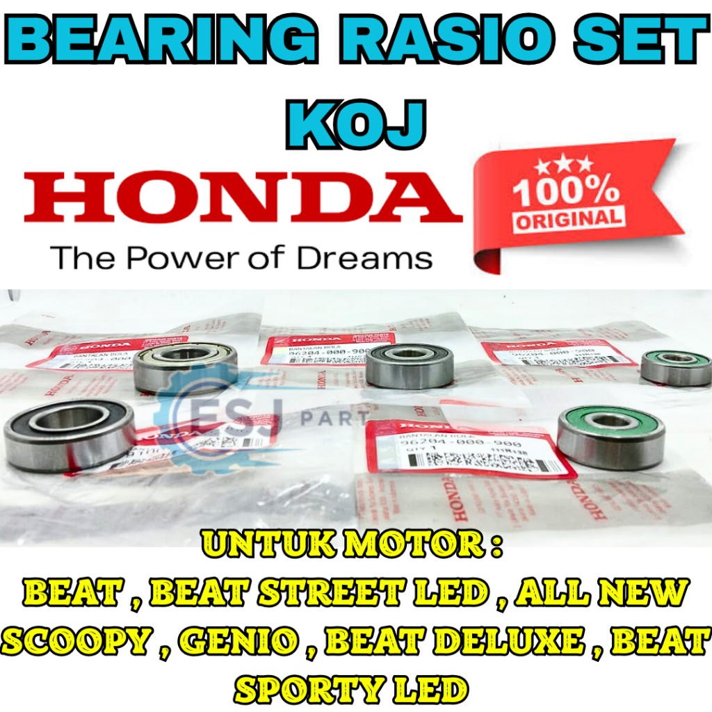 Jual BEARING RASIO SET KOJ ASLI ORIGINAL HONDA ALL NEW SCOOPY/GENIO ...