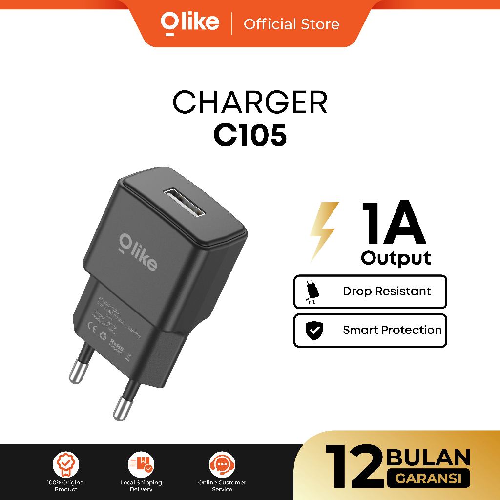Jual OLIKE ADAPTOR CHARGER FAST CHARGING MINI PORTABLE USB C105 ...