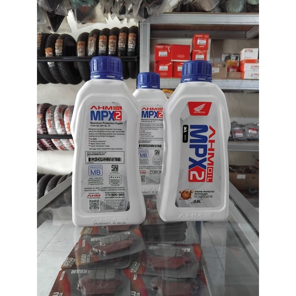 Jual OLI AHM MPX2 MATIC 4T 10W-30 0.8L API SL JASO MB | Shopee Indonesia