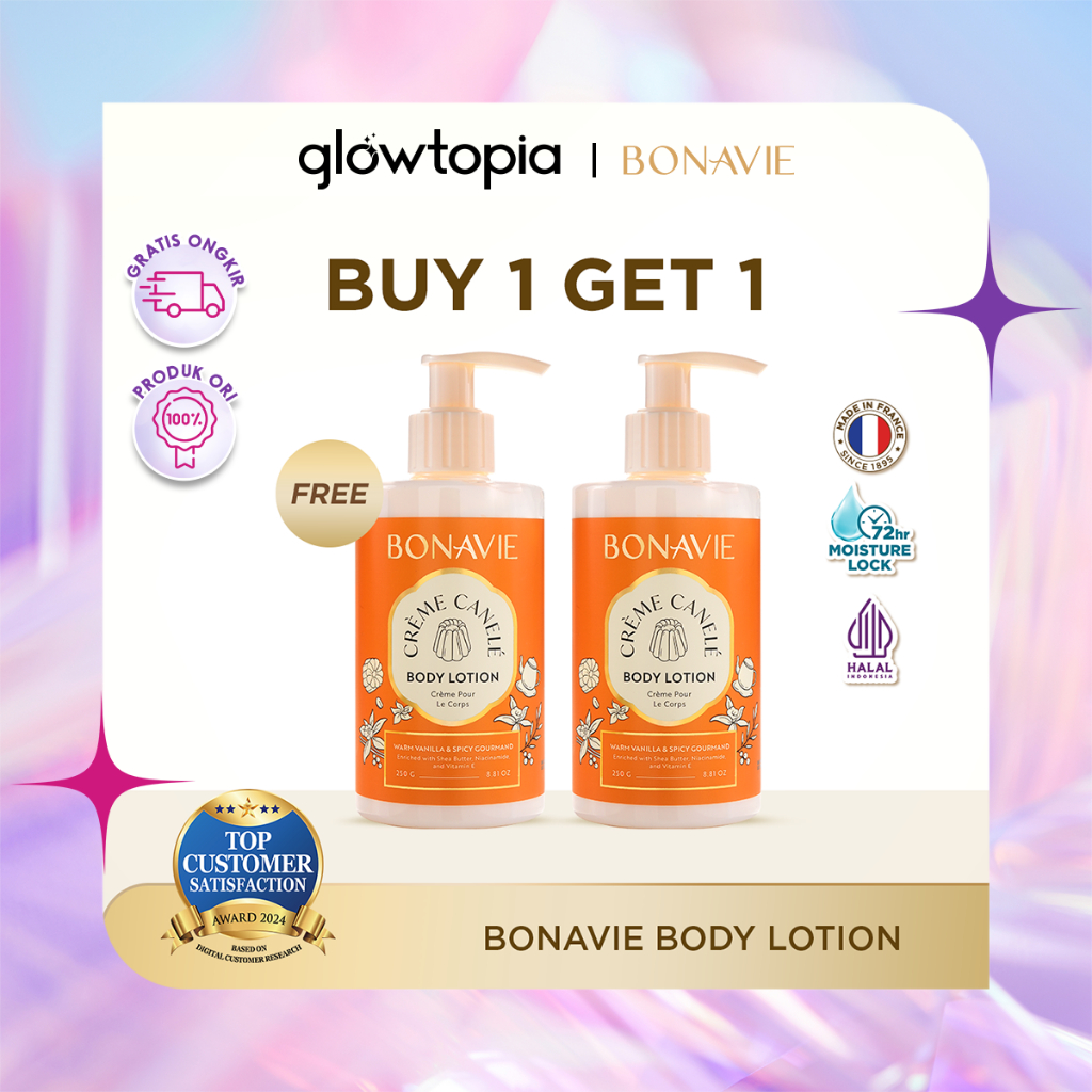 Jual [BUY 1 GET 1 FREE] Bonavie Body Lotion Creme Canele 250 ml Wangi ...