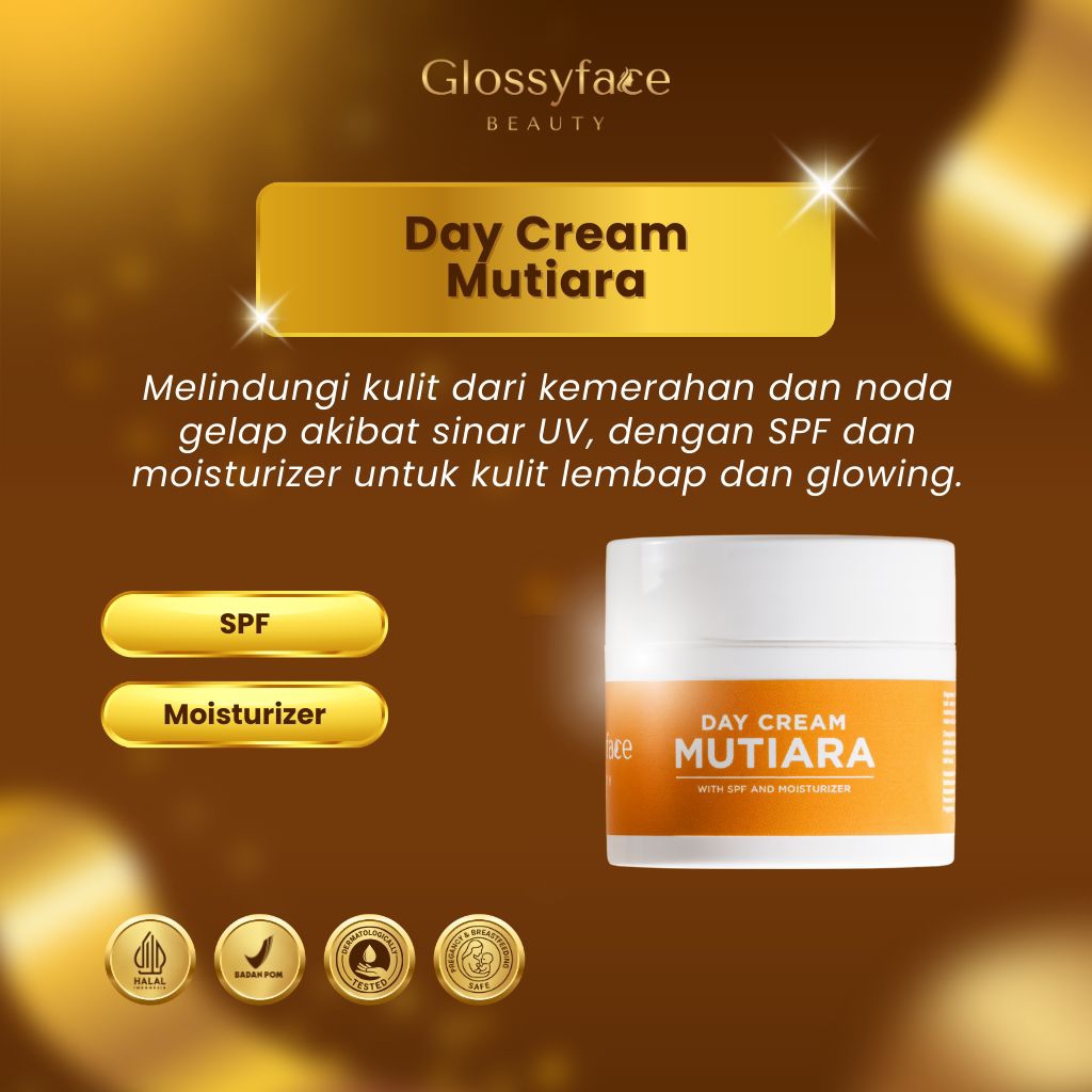 Jual Glossyface Beauty - Day Cream Mutiara | Shopee Indonesia