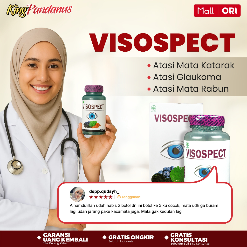Jual VISOSPECT Obat Herbal Mengatasi Iritasi Mata Minus Katarak Buram ...