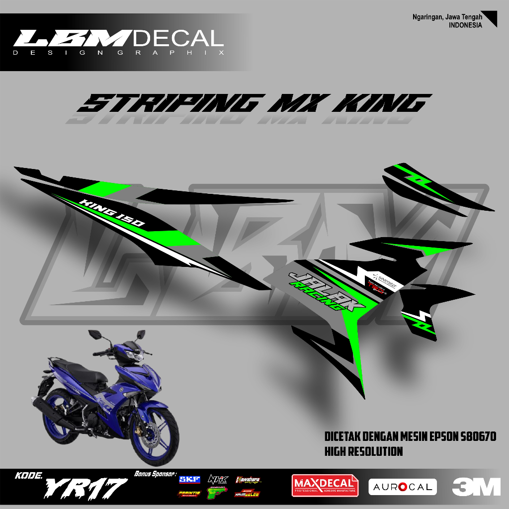 Jual (CUSTOM) Stiker Striping Premium MX King Awet || MX King Stiker ...