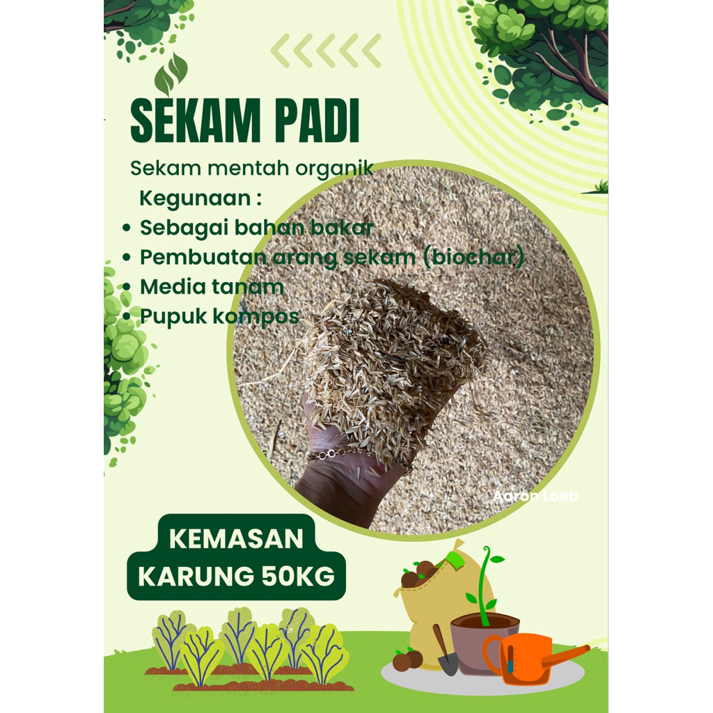 Jual Sekam padi mentah kemasan karung 50kg | Shopee Indonesia