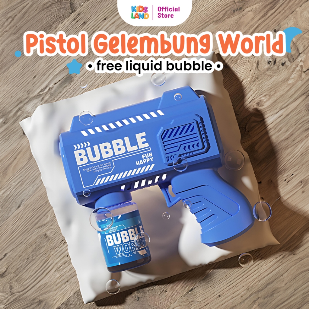 Jual KIDSLAND Mainan Gelembung Pistol Bubble Sabun Otomatis Anak Besar ...