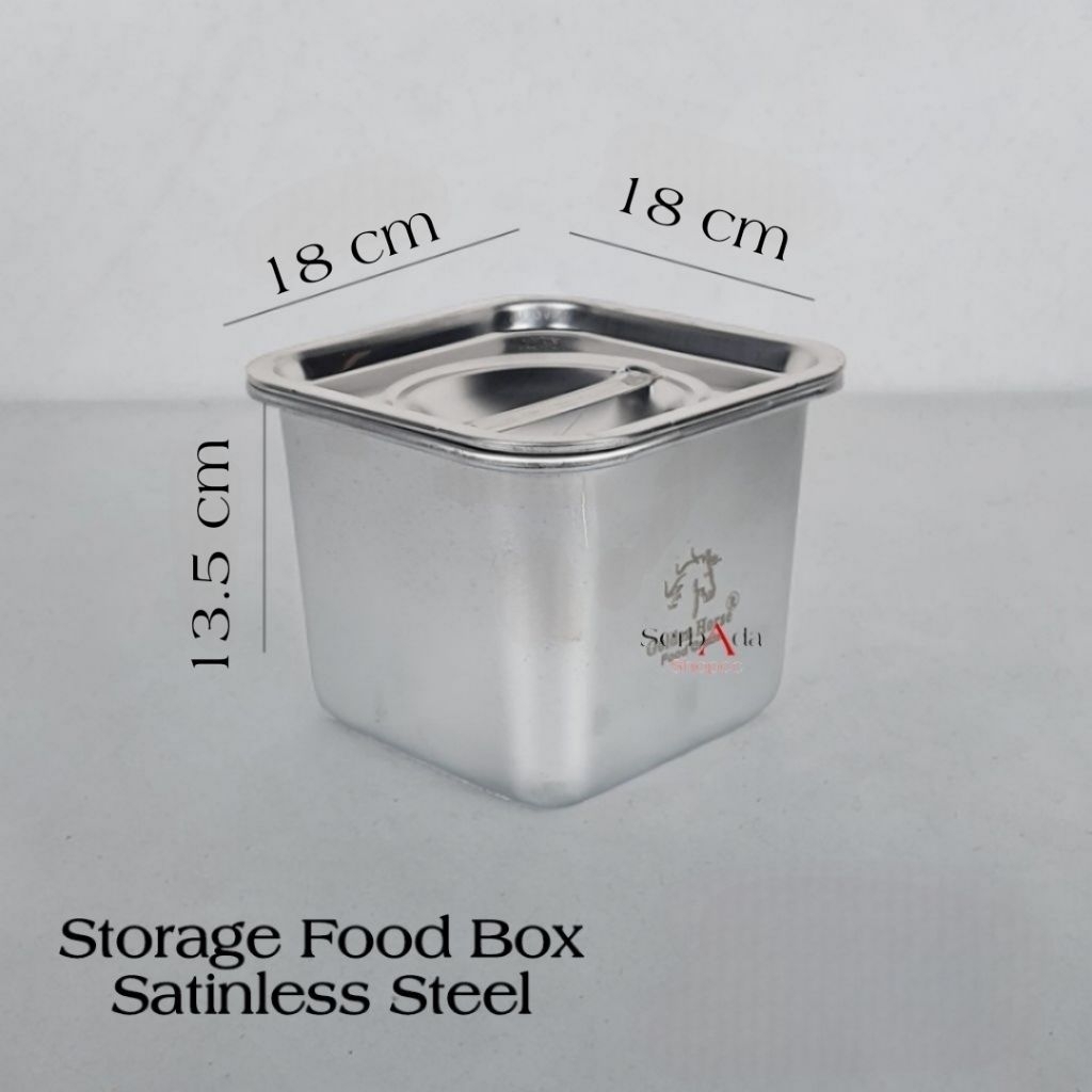 Jual Food Pan Gastronom Bertutup Stainless Non Magnetik 18Cm Food ...