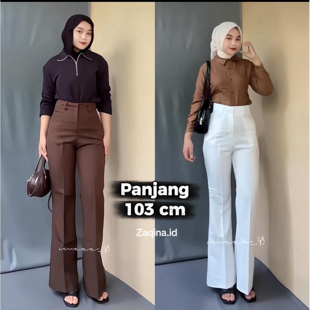 Jual Cutbray Highwaist Pants - Celana Cutbray Pinggang Highwaist Bahan ...