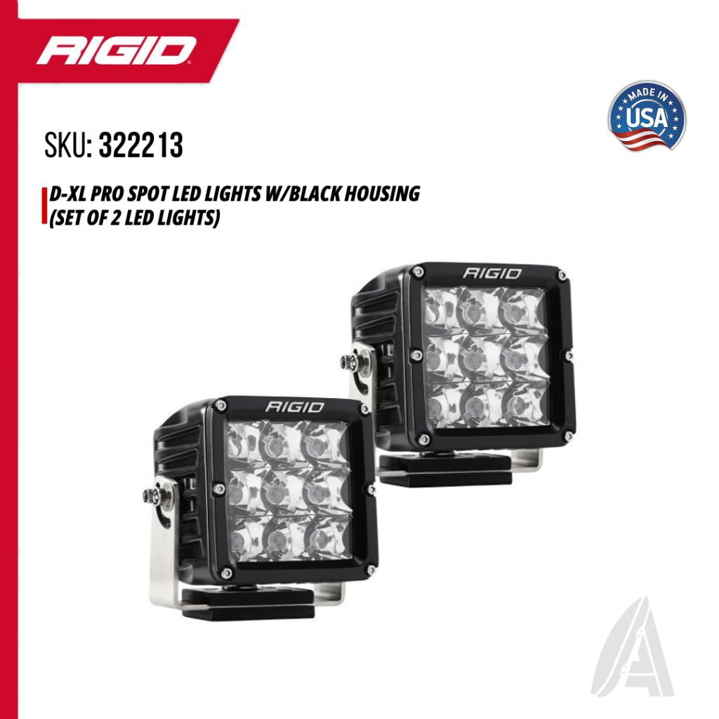 Jual Lampu Sorot - Rigid 322213 D-XL Pro Spot Led Driving Lights - Pair ...