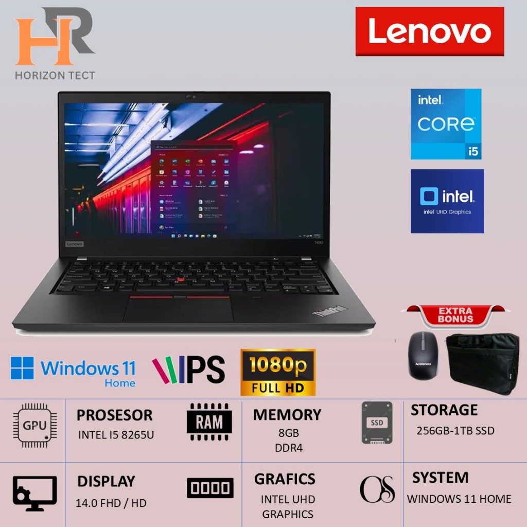 Jual Laptop Lenovo Thinkpad T490s Core i5 8Th Gen Ram 16GB 1TB SSD FHD ...