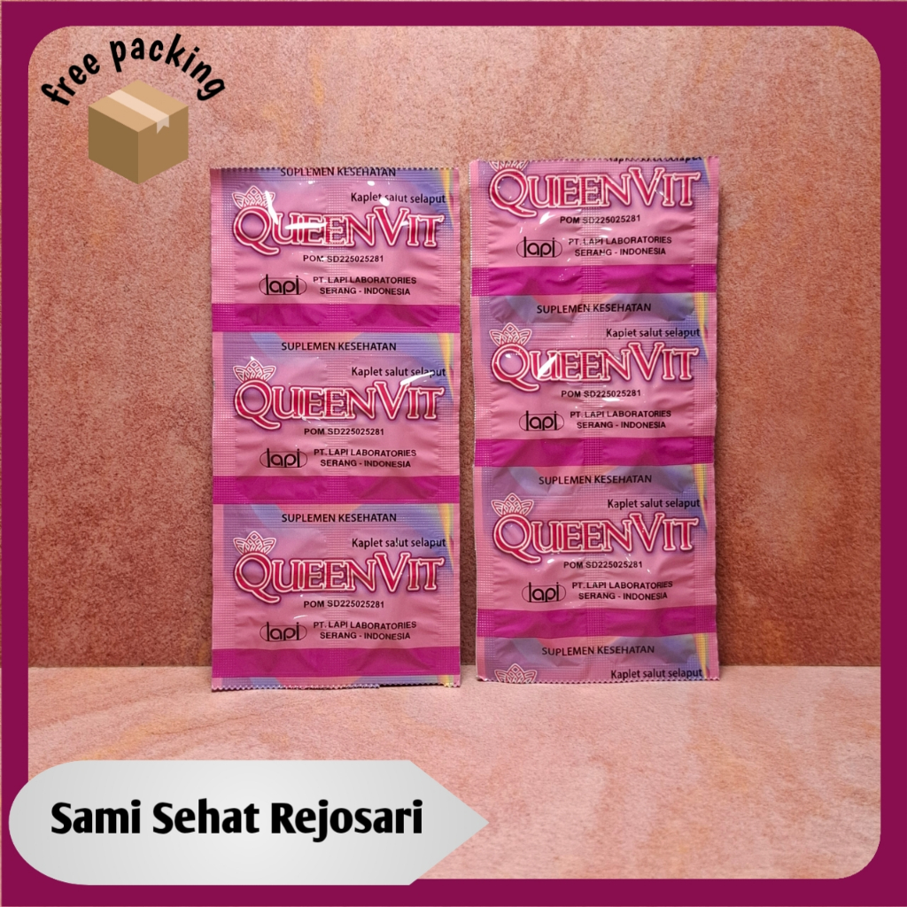Jual 2 STRIP QUEENVIT ISI @ 6 KAPLET | Shopee Indonesia