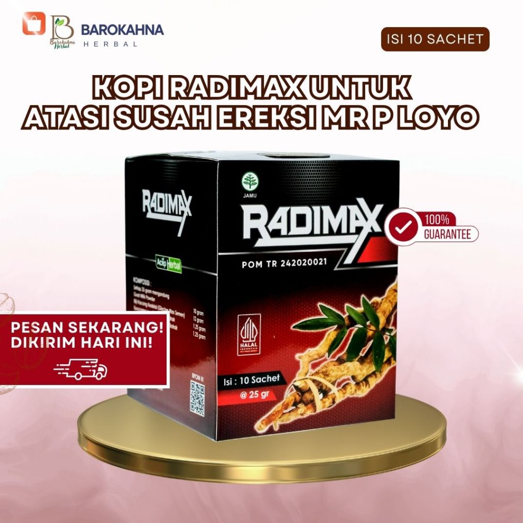 Jual RADIMAX Obat Herbal Untuk Stamina Pria Atasi Susah Ereksi Mr P ...