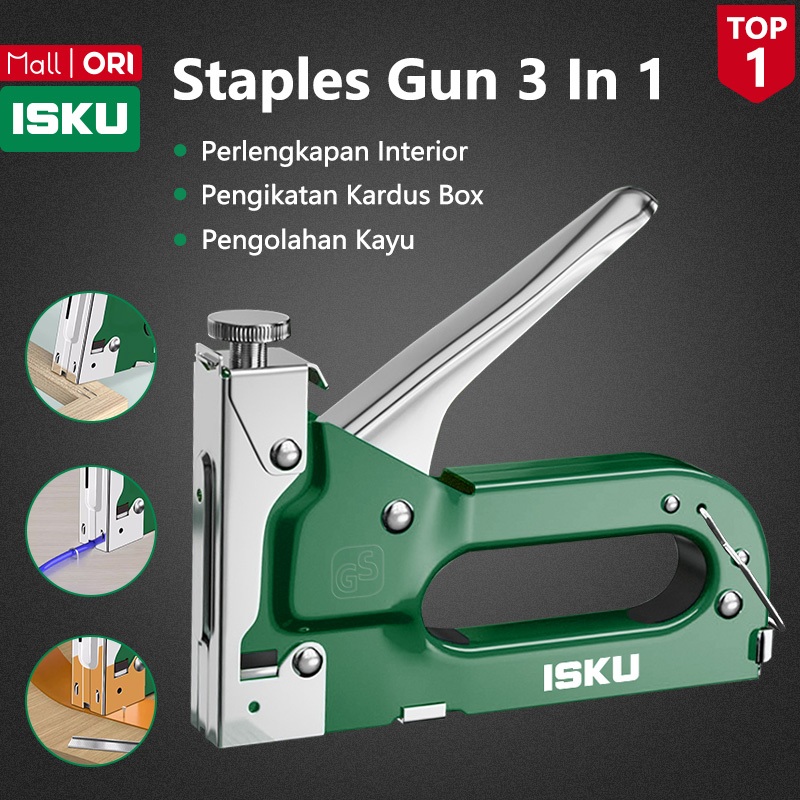 Jual ISKU Staples Tembak 3 in 1 Heavy Duty Hekter Tembak Jok Motor Kayu ...