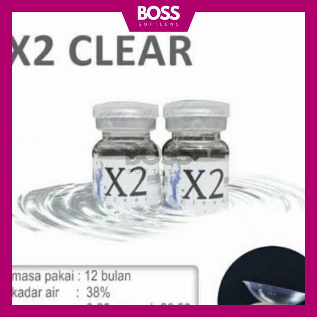 Jual SOFTLENS X2 CLEAR 14,5 MM BY X2 FREE LENSCASE / SOFLEN / SOFLENS ...