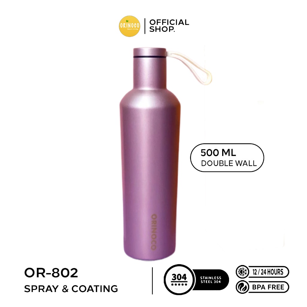 Jual Orinoco Botol Stainless Steel OR-802 Tumbler 500ML Glossy Color ...