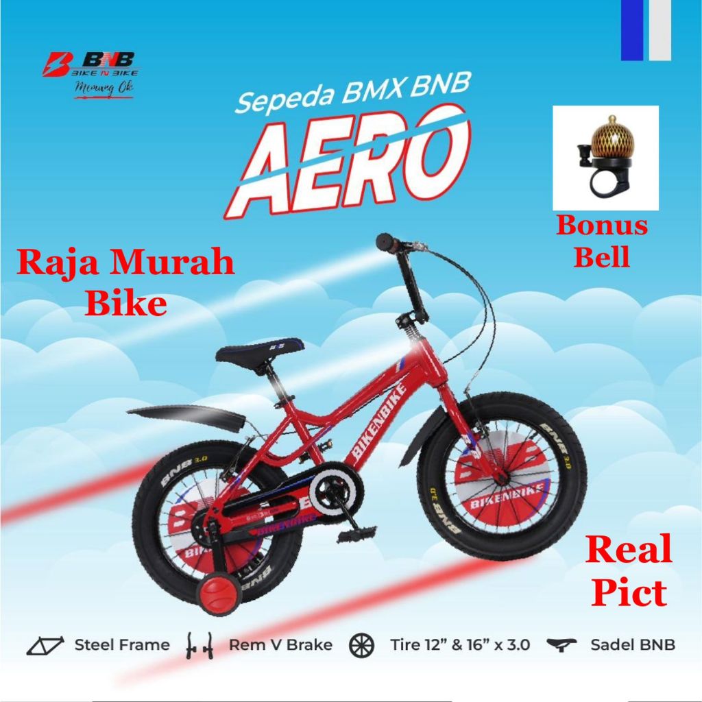 Jual Sepeda Anak Laki Laki Bmx 12 Inch BNB Aero Ban Jumbo Sepeda Anak ...
