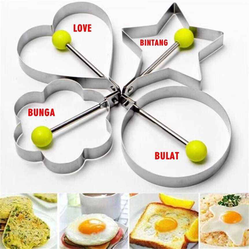 Jual ( COD ) Cetakan Telur Goreng Puding Kue Pancake / Alat Masak Dapur ...