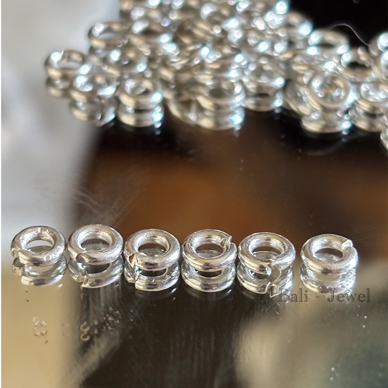 Jual Ring Silver 5mm / Jump ring Sterling Silver 925 Handmade | Shopee ...