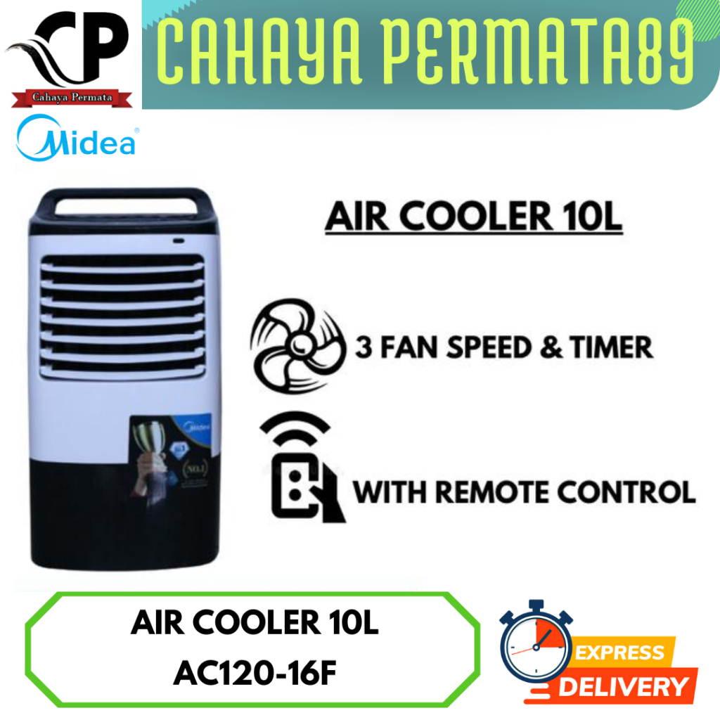 Jual MIDEA AIR COOLER AC120-16F KAPASITAS 10L 3 in 1 Dengan HEPA Filter ...