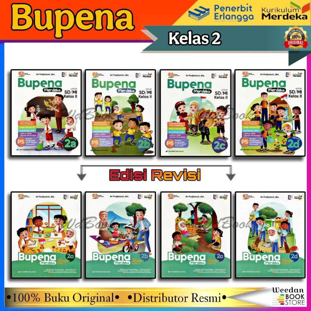 Jual [ ORIGINAL ERLANGGA ] Bupena Kelas 2 SD 2a 2b 2c 2d Kurikulum Merdeka Terbaru | Shopee ...