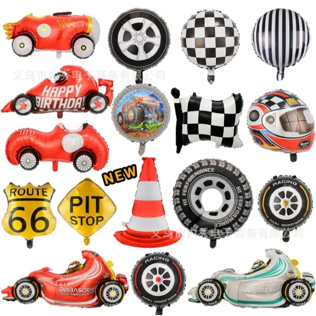 Jual Balon Foil Tema Mobil dan Motor Racing Cars | Shopee Indonesia