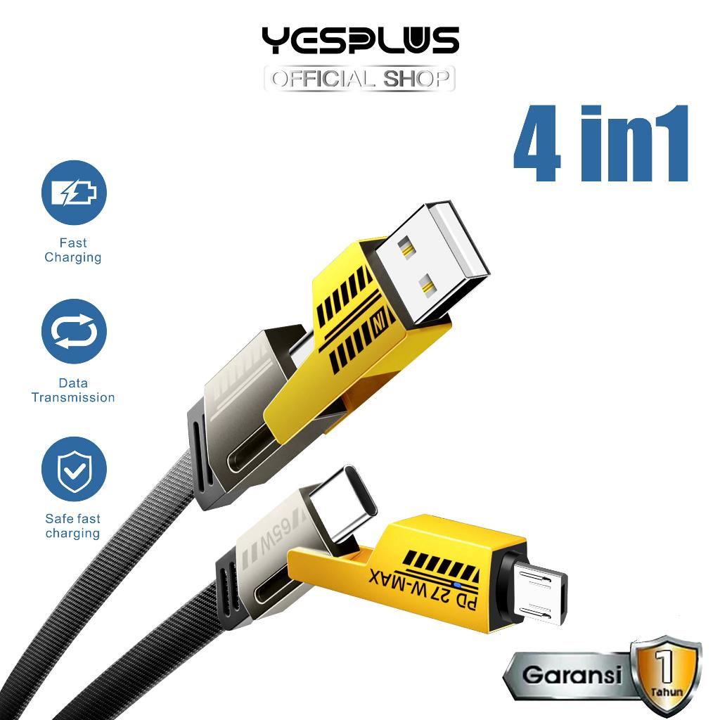 Jual Kabel Data YESPLUS YS-899 Convertible Metal Micro USB Type C ...