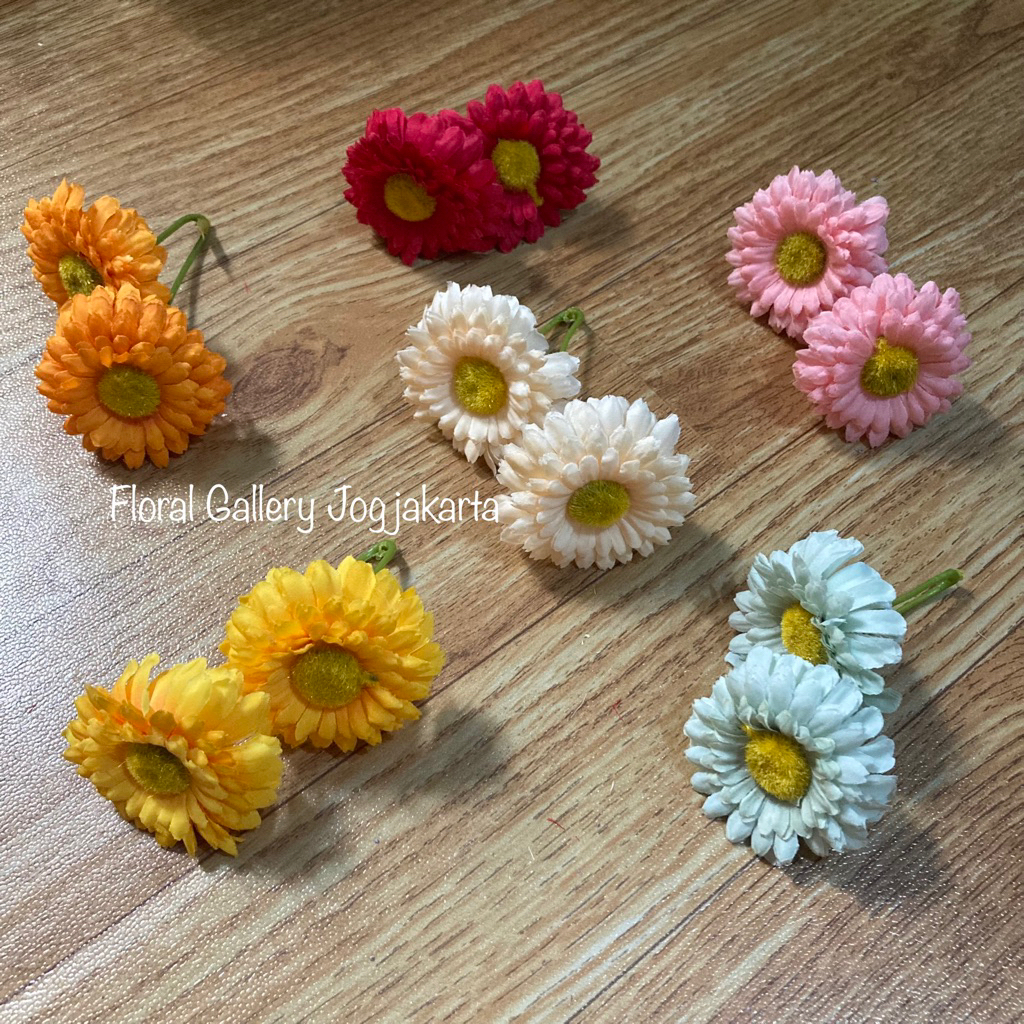 Jual Kuntum Bunga Daisy Seruni Zinnia Artificial Mini Flower Hiasan ...