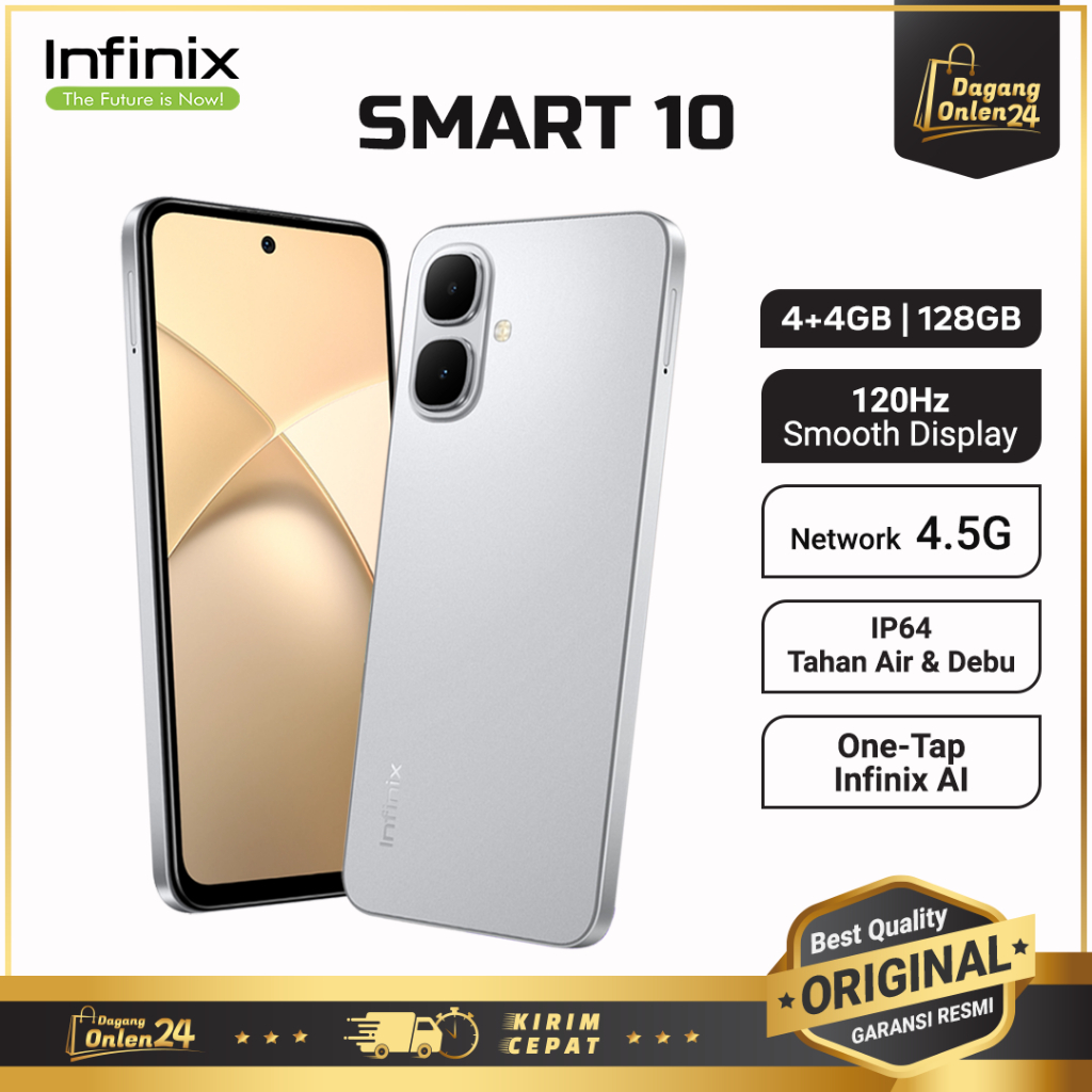 Jual Infinix Smart 10 4+4GB/128GB Androind 5000mAh HP Murah Original ...
