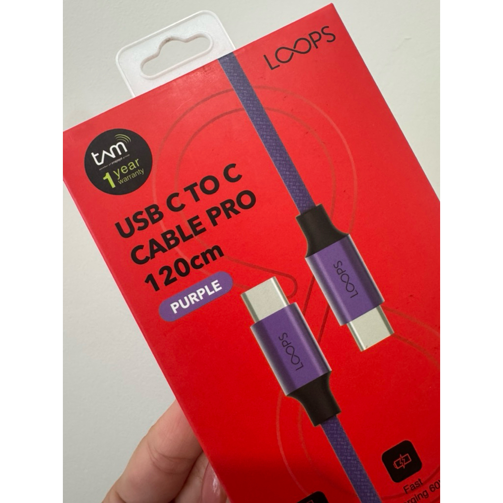 Jual LOOPS USB C to C Cable 1.2 M Pro - Purple atau Lilac | Shopee ...