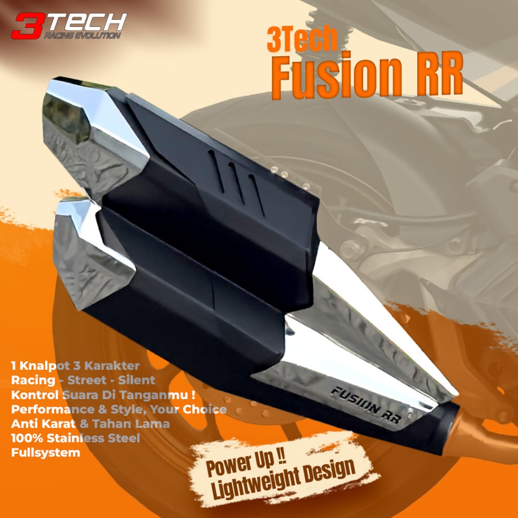 Jual Motor Matic 110cc-160cc 3tech Fusion RR Knalpot 3 Suara PCX Aerox ...