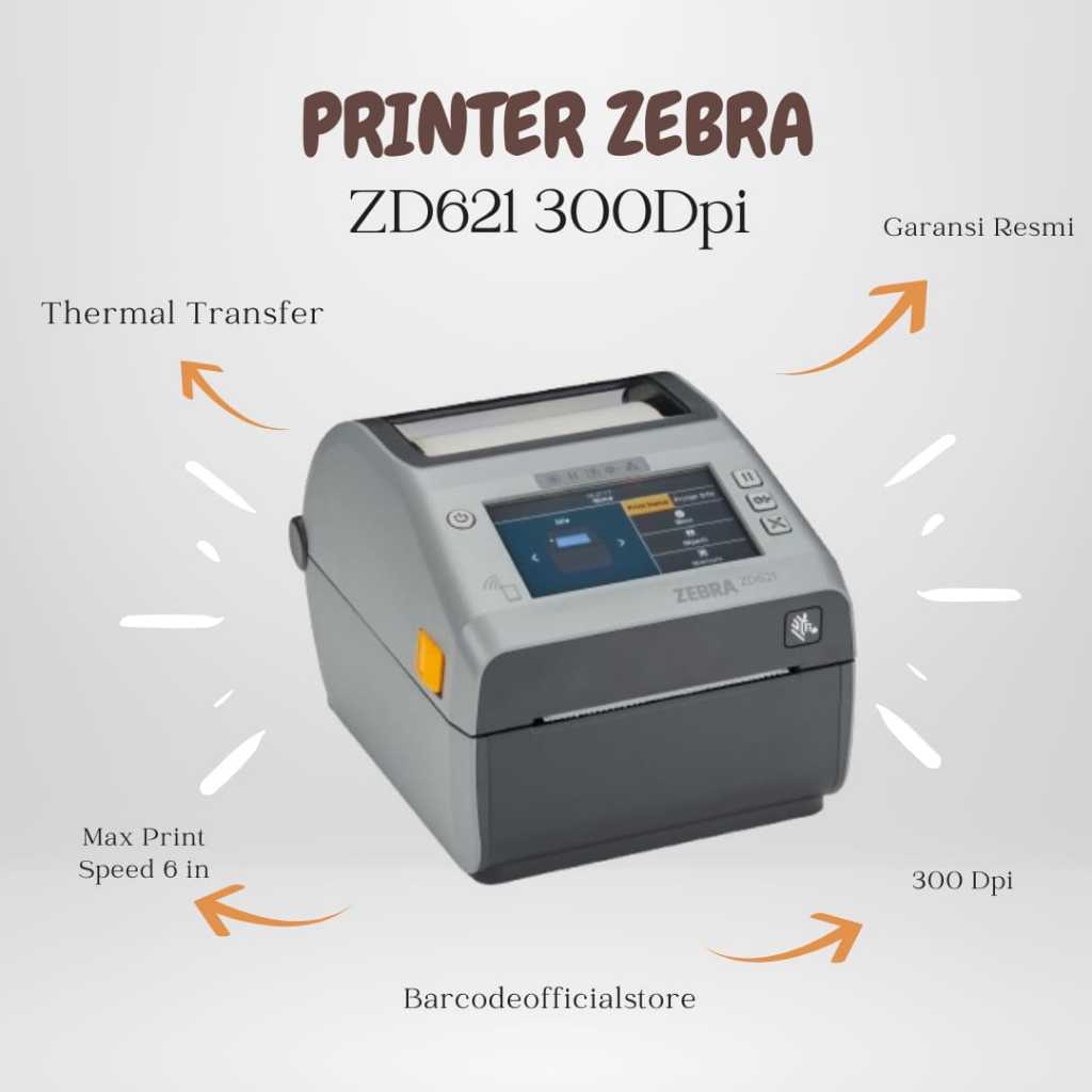 Jual Printer Barcode Zebra ZD621 300 DPI | Shopee Indonesia