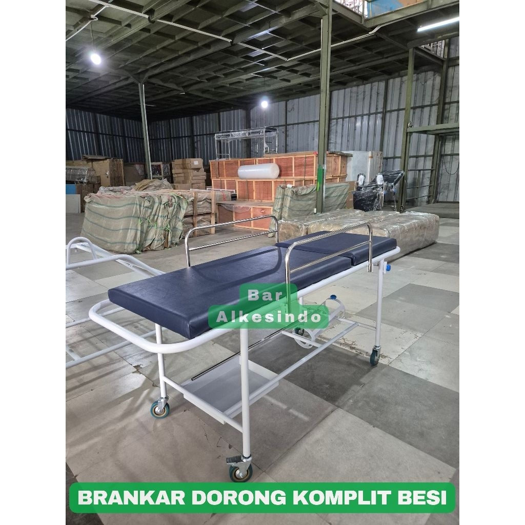 Jual Brankar IGD Dorong Besi Komplit | Brankar Dorong Komplit Besi ...