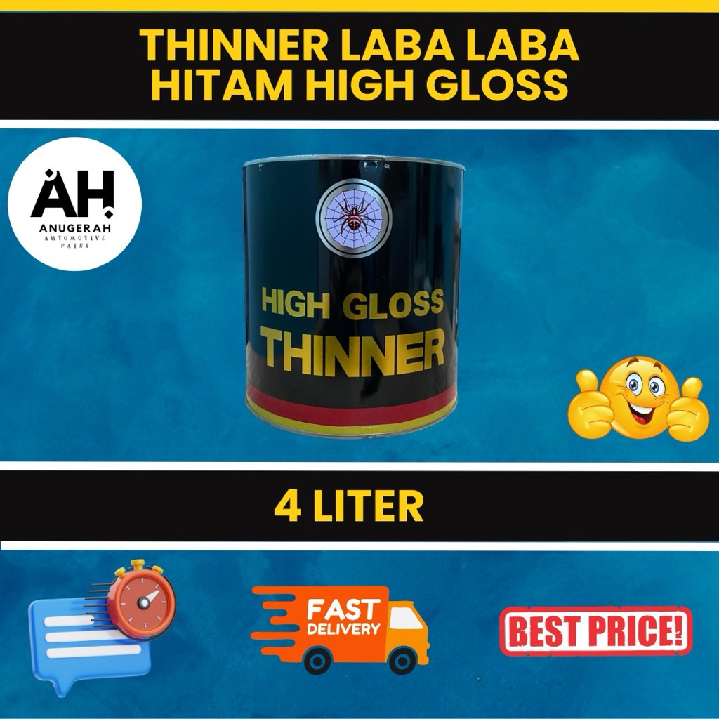 Jual [PROMO TERMURAH] Thinner Laba Laba Hitam Galon (4 Liter) | Shopee ...