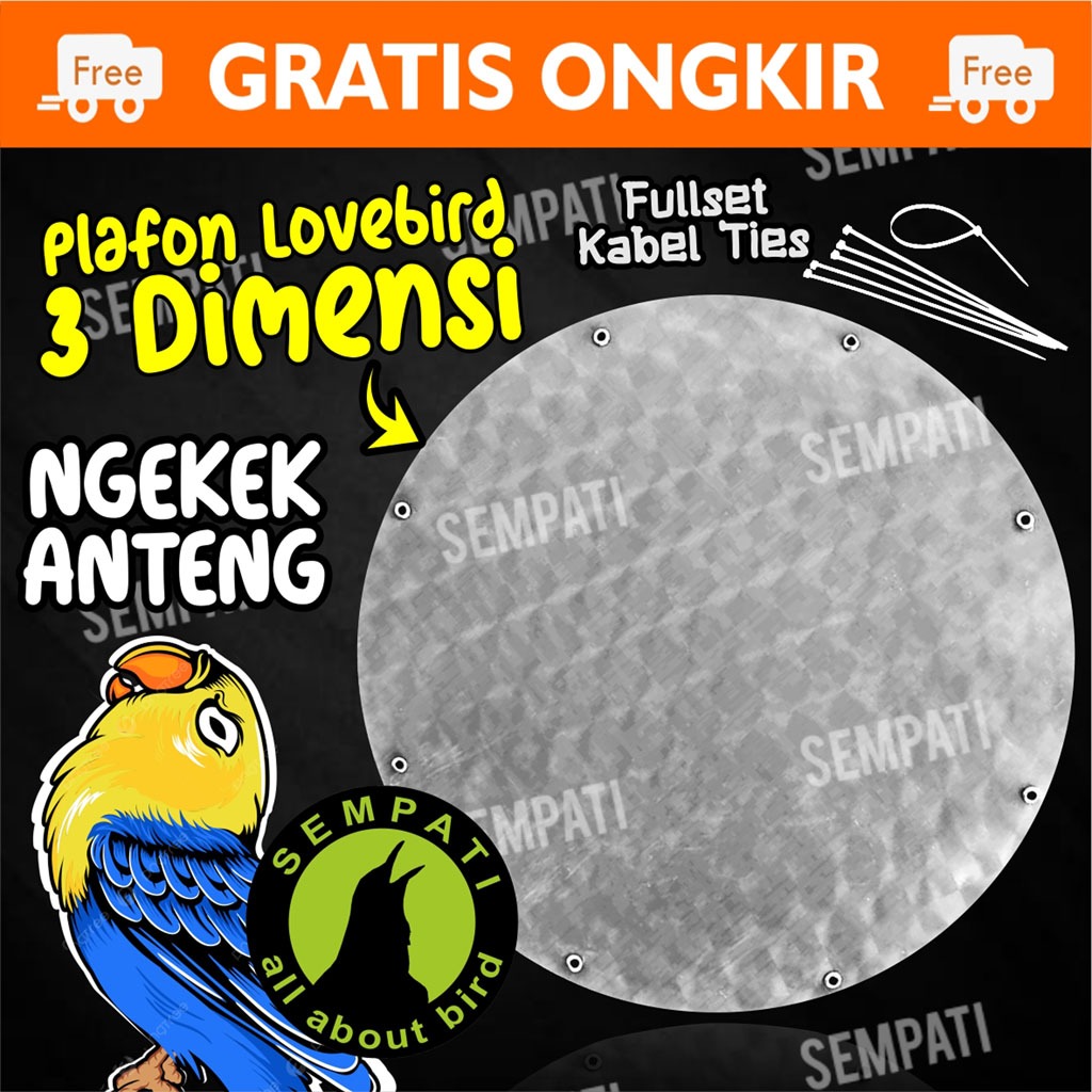 Jual SEMPATI Plafon Lovebird Mika 3d Sempati Jebakan Atap 3 Dimensi ...