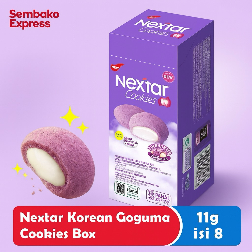 Jual Nextar Korean Goguma Cookies Box 11g x 8 pcs | Shopee Indonesia