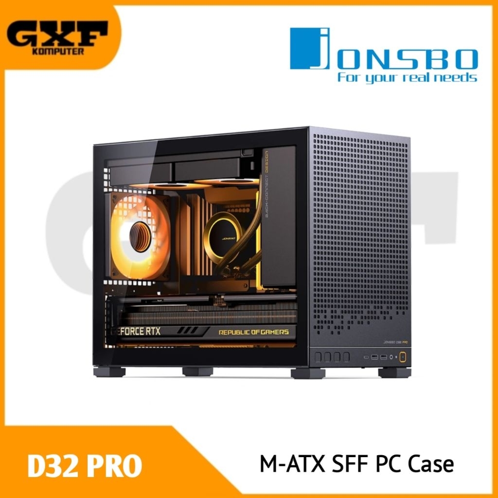 Jual JONSBO D32 PRO Black M-ATX SFF PC Case | Shopee Indonesia