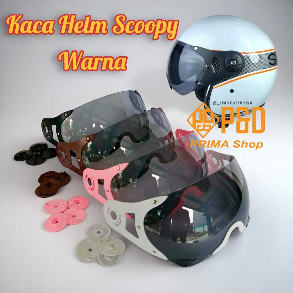 Jual Kaca Helm Honda Scoopy Pilot V2 Premium warna, Satu sett lengkap ...