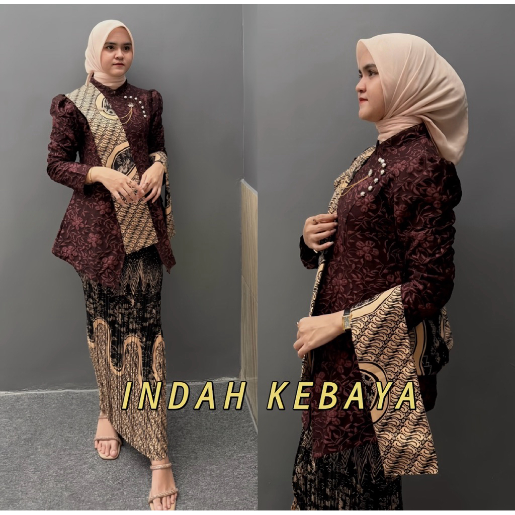 Jual Kebaya Janggan | Kebaya Jangaan Jaguart Embos| Kebaya Kebaya Jaguart | Kebaya Modern ...