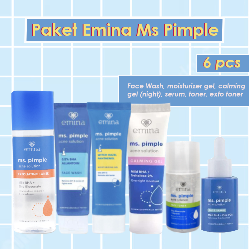 Jual Paket Emina Ms Pimple Acne Solution Kulit Berminyak, Pori pori ...