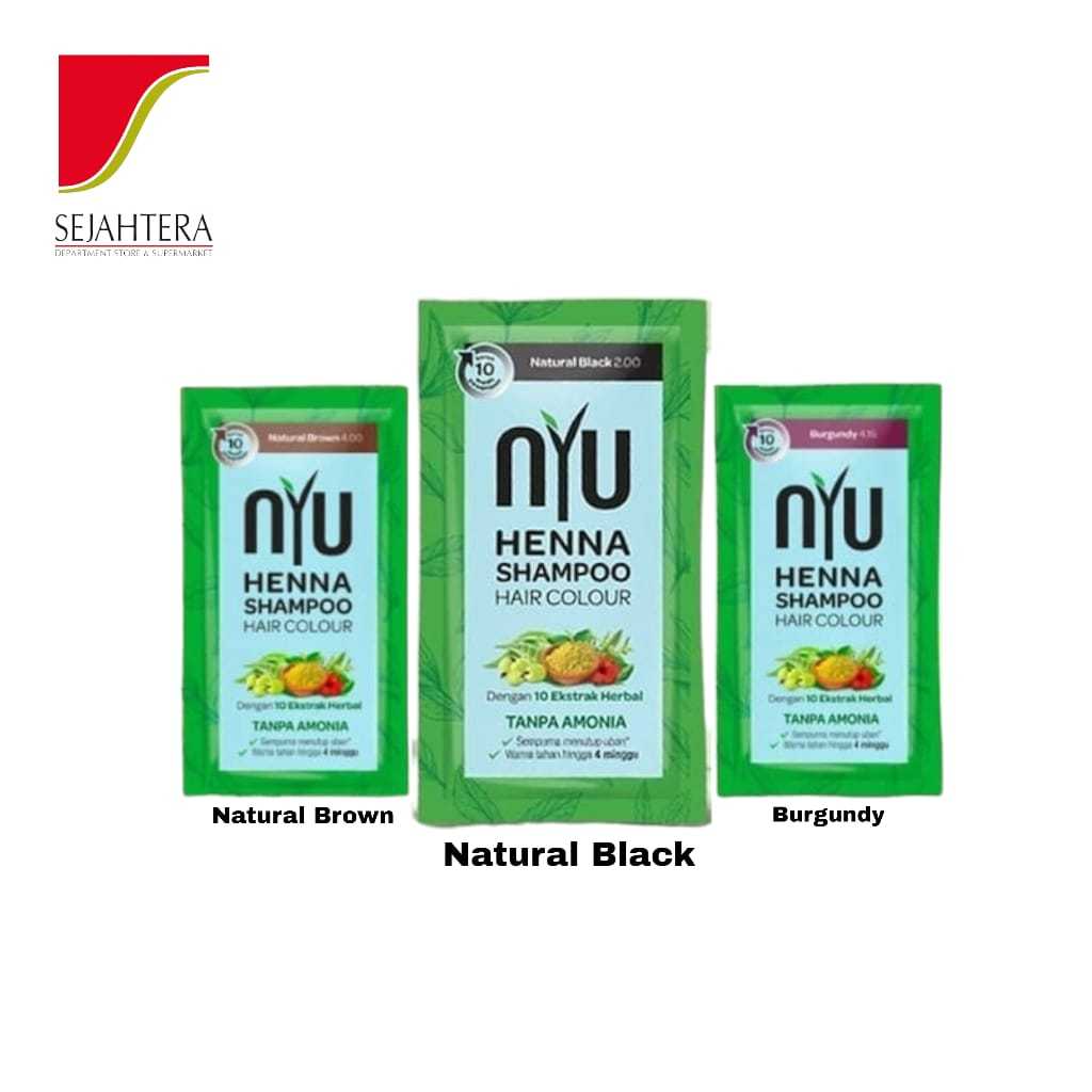 Jual NYU Henna Shampoo Hair Colour 20ml - Pewarna Rambut Tanpa Amonia ...