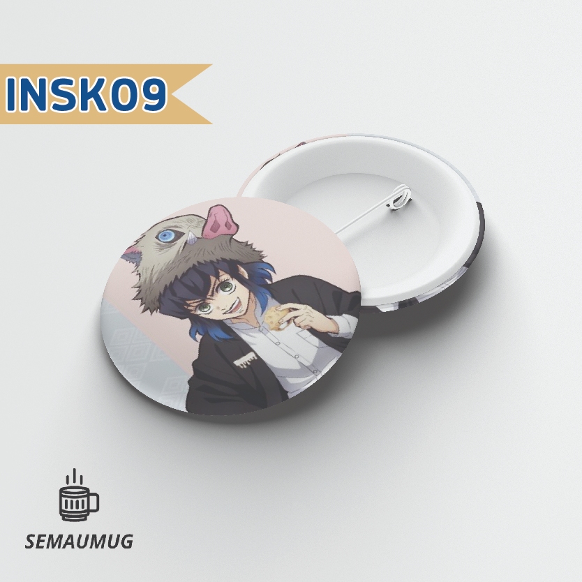 Jual PIN HASHIBIRA INOSUKE DEMON SLAYER KADO BROS BADGE BULAT ANIME ...