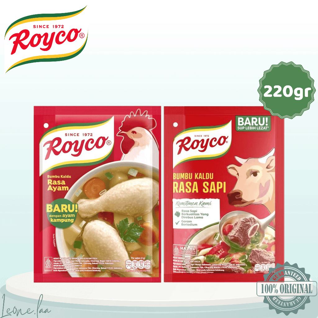 Jual Royco Bumbu Kaldu Penyedap Rasa Sapi & Ayam 220gr | Shopee Indonesia