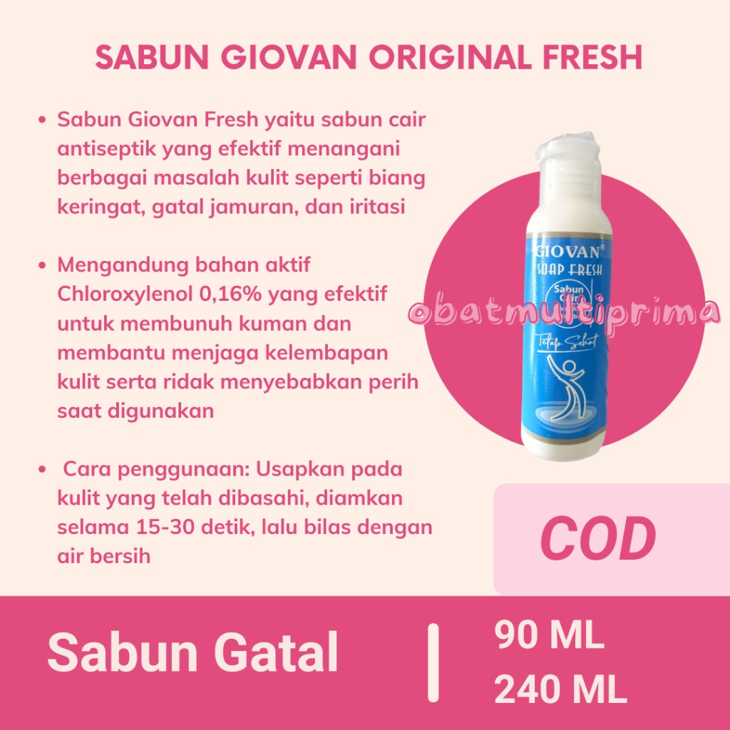 Jual SABUN GIOVAN SOAP FRESH BIRU MAKASSAR / Sabun Antiseptik Biang ...