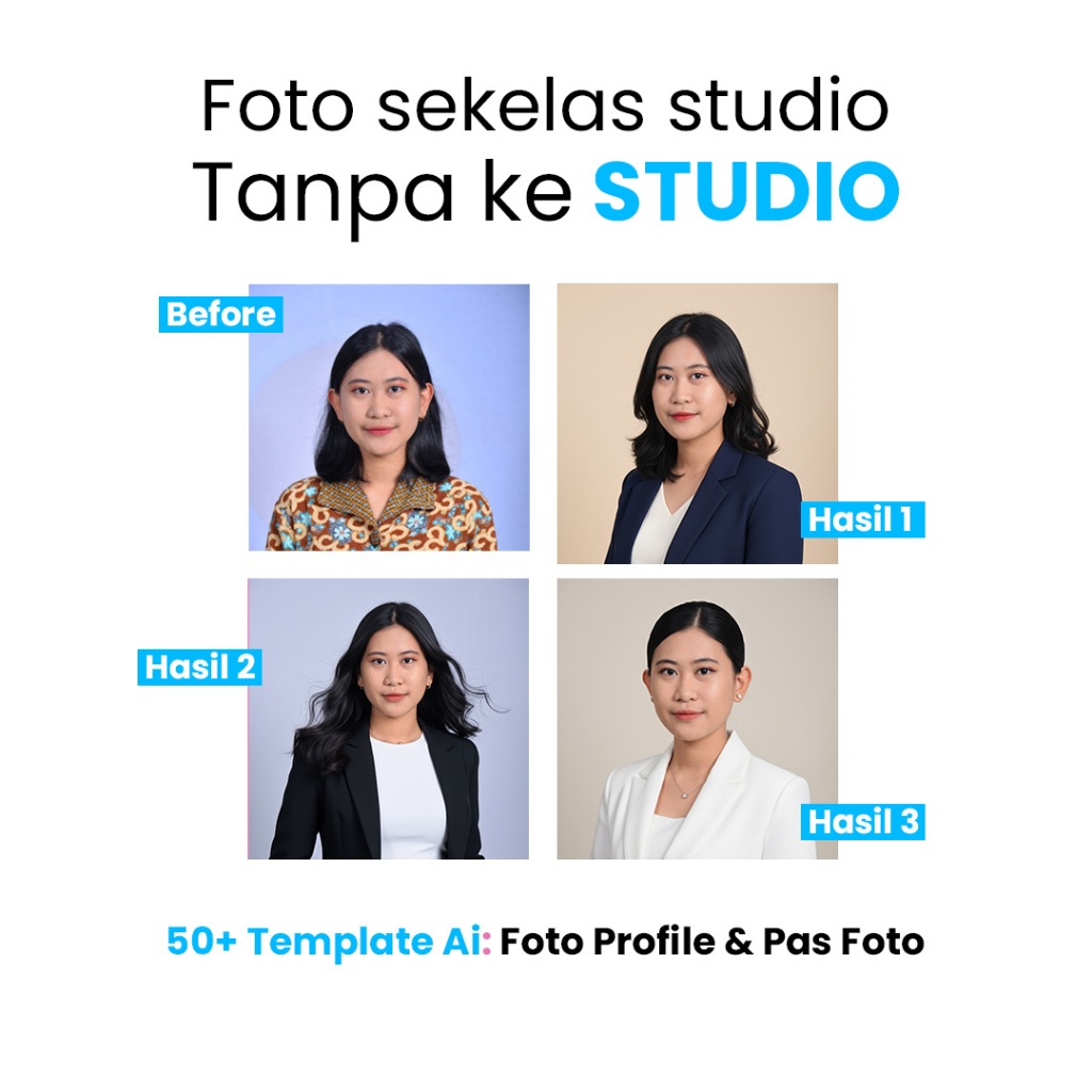 Jual 50 Plus Template Ai: Foto Profile & Pas Foto | Shopee Indonesia