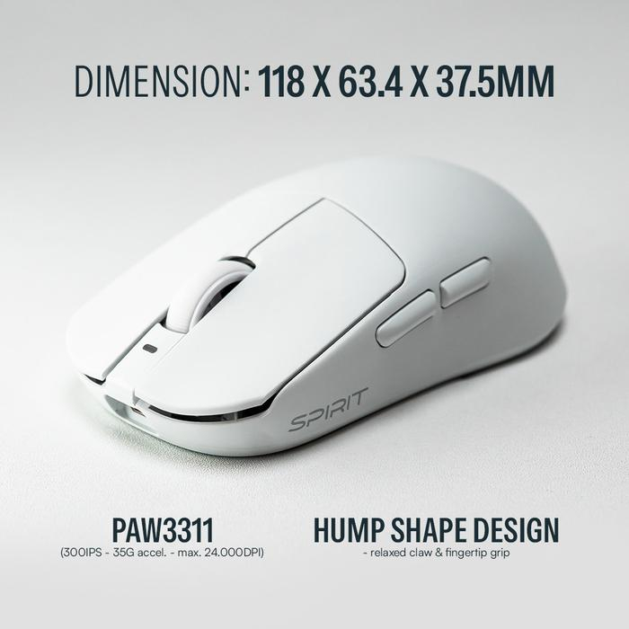 Jual Press Play Spirit Wireless 3in1 1K 44gr Mouse Gaming Pixart ...