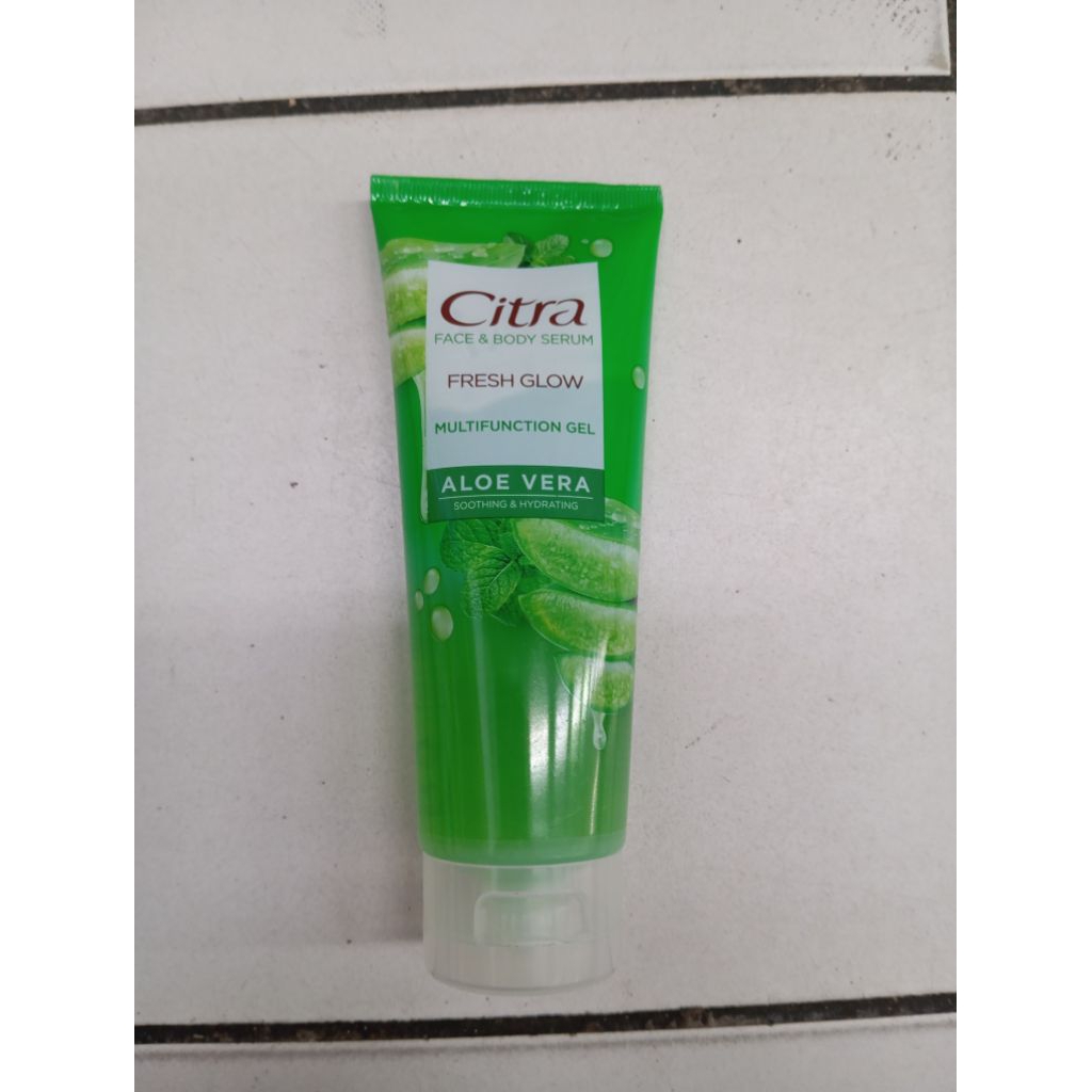 Jual CITRA FACE & BODY SERUM FRESH GLOW MULTIFUNCTION GEL ALOEVERA ...