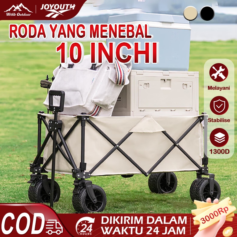 Jual JOY Troli Barang Outdoor Trolley Lipat 10 inchi Roda Besar ...